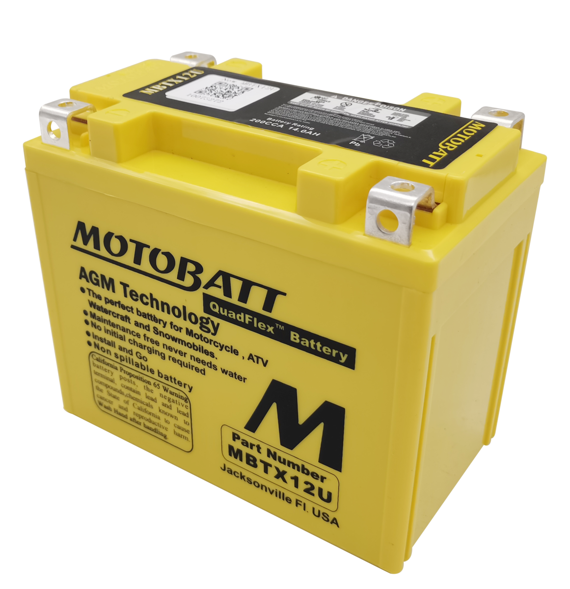 MBTX12U Motobatt 12V AGM Battery