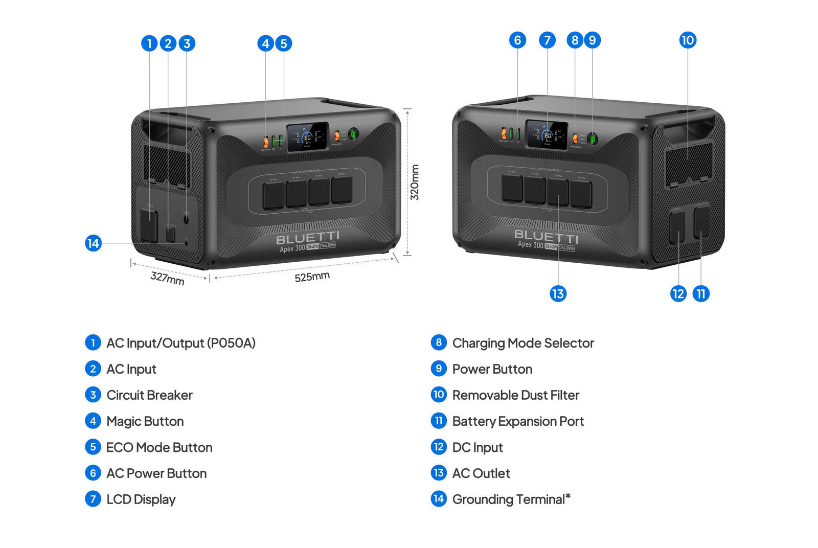Bluetti Apex 300 Versatile Power Station | 3,840W 2764.8Wh