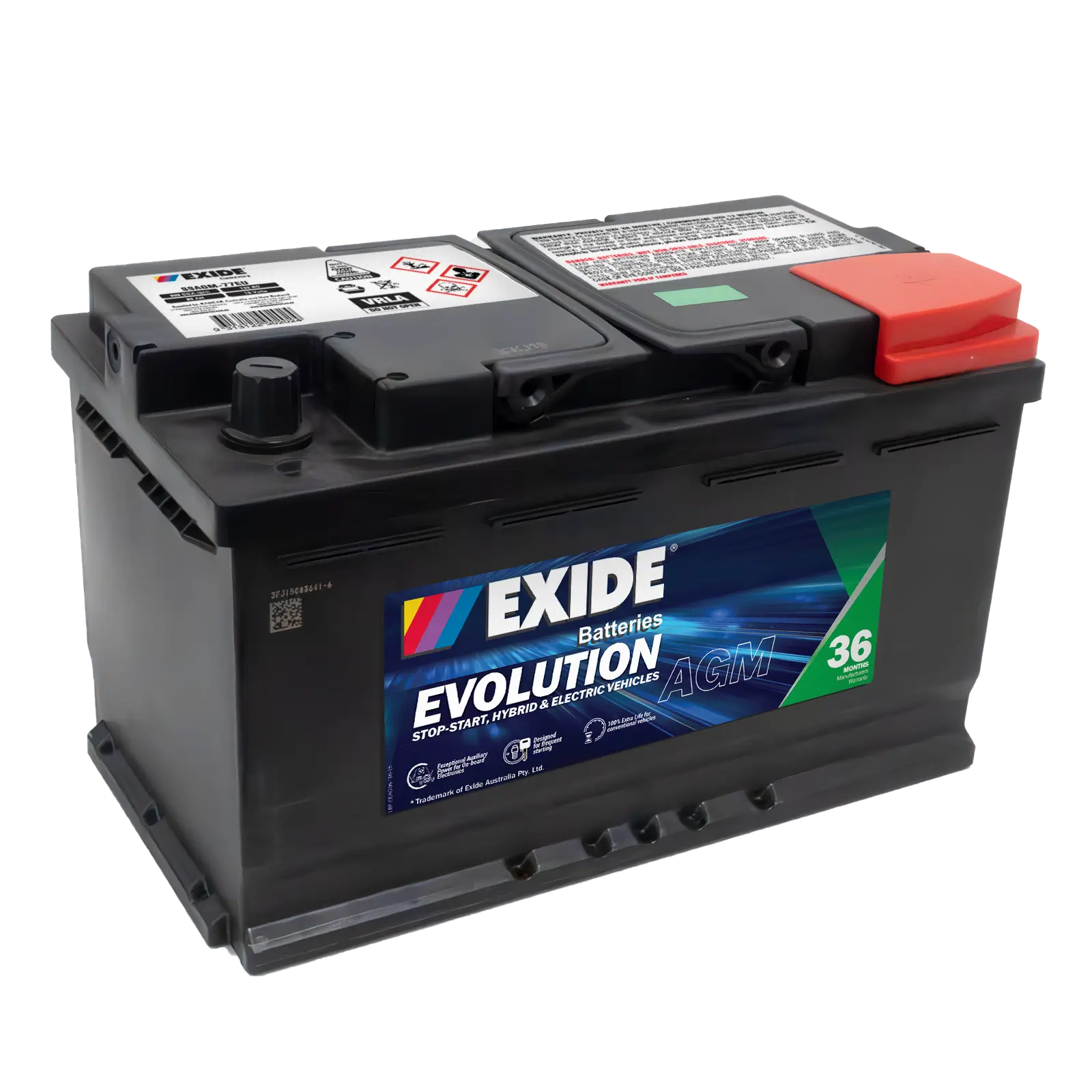 Exide Evolution SSAGM-77EU LN4 AGM 12 Volt 800CCA Start Stop Vehicle A